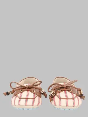 Fendi Mocassino Ff Canvas And Leather Loafers