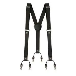 BADASS & GODDESS LEATHER Leather Front Suspenders - Black