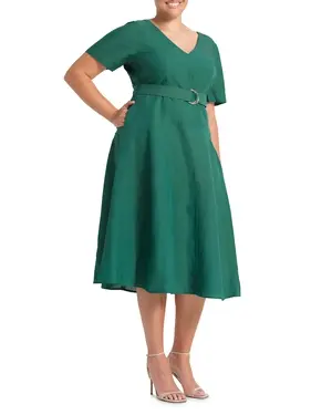 ESTELLE Aelin Belted Midi Dress