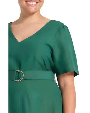 ESTELLE Aelin Belted Midi Dress