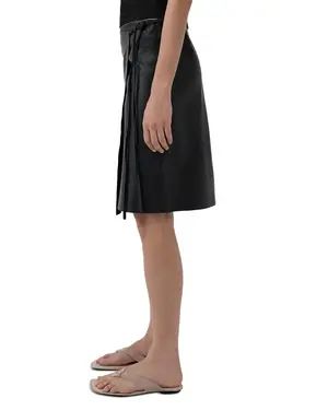 ST. AGNI Everyday Leather Wrap Skirt