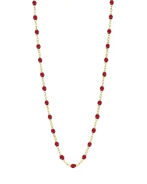 Gigi Clozeau 18k Yellow Gold Resin Bead Collar Necklace - Cherry
