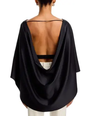 HEIRLOME Anna Silk Cape Effect Top