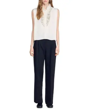 Sandro Ruffled Shirt