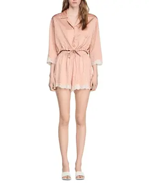 Sandro Embellished Shirt And Shorts Set - Nude