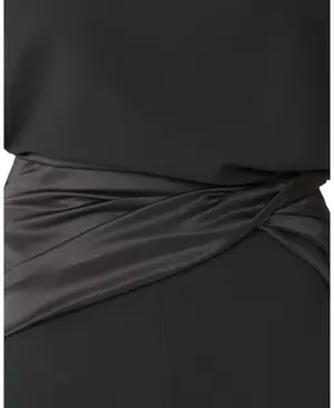 LANVIN Midi Dress In Jersey And Satin