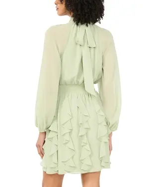 1.State Corkscrew Long Sleeve Mini Dress