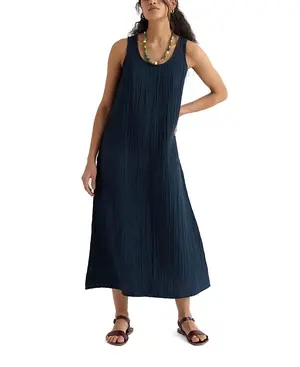 SEASALT CORNWALL Helleborine Cotton Midi Dress - Maritime