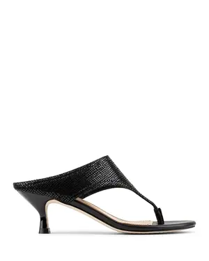 DONALD PLINER Lucynda Mid Heel Thong Sandals