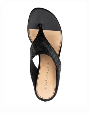 DONALD PLINER Lucynda Mid Heel Thong Sandals