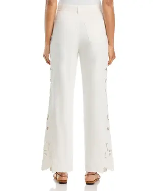 Simkhai Porter Embroidered Denim Pants