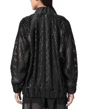 ALLSAINTS Perforated Leather Bomber Jacket