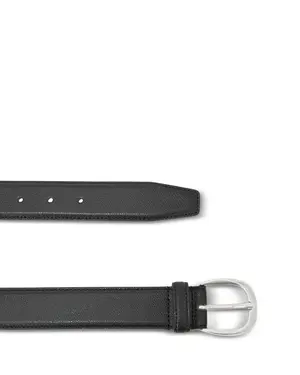 REISS Pebble Grain Leather Belt