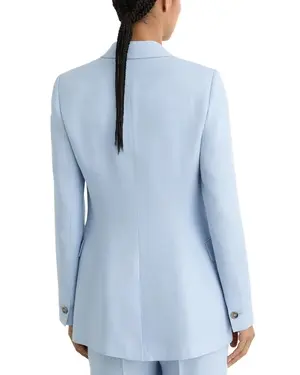 REISS Petite Magda Double Breasted Suit Jacket - Blue