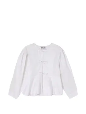GANNI Organic Cotton Blouse - White