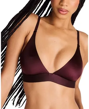 NEGATIVE Glace Triangle Bra - Garnet