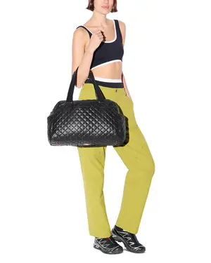 Mz Wallace Jimmy Deluxe Large Quilted Nylon Weekender Bag