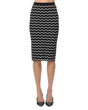 Herve Leger The Giana Skirt - Alabaster/black