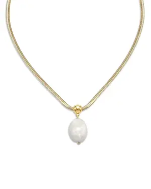 Ettika Stone Pendant Necklace, 16-21 Bone