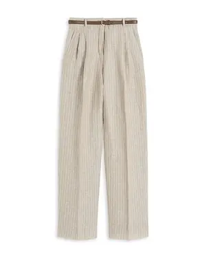 Max Mara Mstfonte Belted Straight Leg Pants