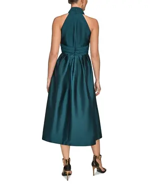 Donna Karan New York Halter Neck Ruched Midi Dress - Hudson
