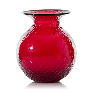 VENINI Balloton Fiori Medium Vase - Red