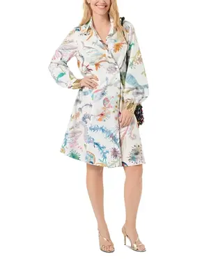 Marina Rinaldi Printed Cotton Shirt Dress