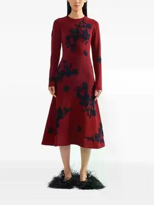 Erdem Jacquard-knit Long-sleeve Dress