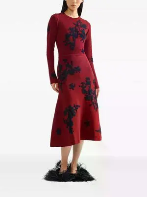 Erdem Jacquard-knit Long-sleeve Dress