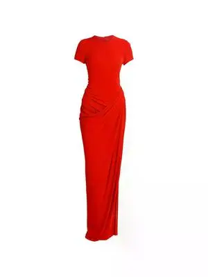 Erdem Ruched Short-sleeve Dress - Red