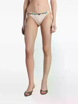 SIEDRES Embellished Side-tie Bikini Bottoms