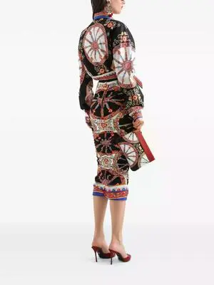 Dolce & Gabbana Carretto-print Viscose Jersey Strapless Top