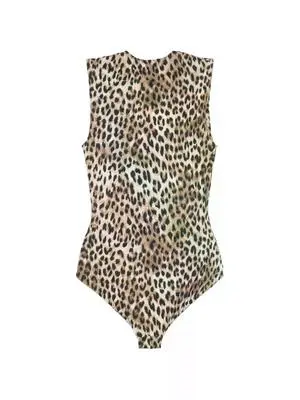 N°21 Leopard-print Knotted Bodysuit