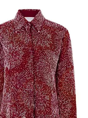 PACOS Sequin Embellished Long Sleeve Shirt