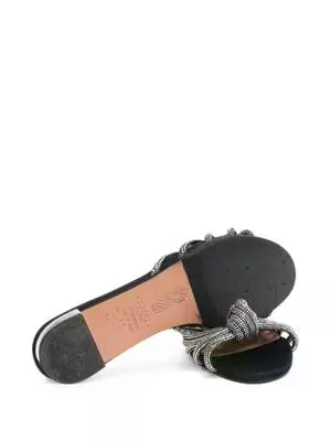 AQUAZZURA Knot Diamante Sandals
