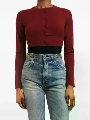 Alaïa Cropped Wool Cardigan