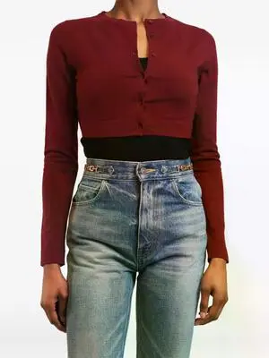 Alaïa Cropped Wool Cardigan