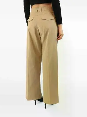 FORTE_FORTE Beige Cotton Tailored Trousers