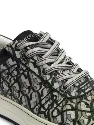 JIMMY CHOO Monogram Glitter Sneakers