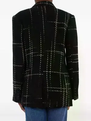 ANINE BING Double-breasted Checked-pattern Jacket