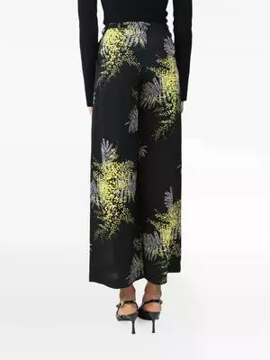 Valentino Garavani Silk Floral Print Belted Trousers