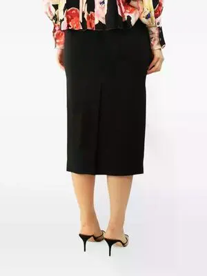 Rochas Crossover Waist Midi Pencil Skirt
