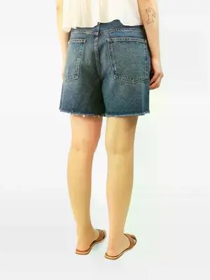 NILI LOTAN Raw-hem Denim Shorts