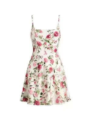 Alice + Olivia Julia Mini Floral-print Dress