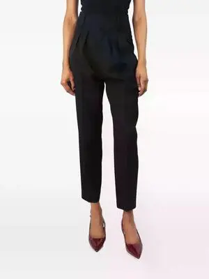ISABEL MARANT VINTAGE Tapered Wool Trousers - Black