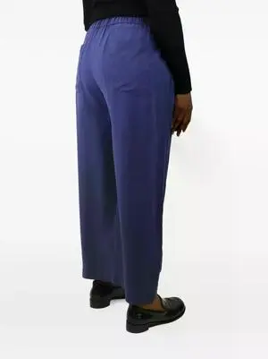 BAMFORD Pleated Silk Wide-leg Trousers