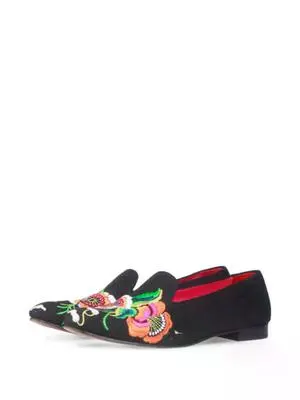 Penelope Chilvers Floral Embroidered Loafers