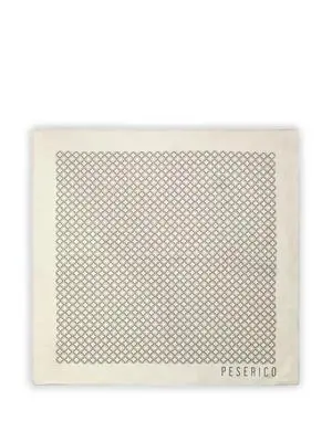 Peserico Geometric-print Scarf - Neutrals