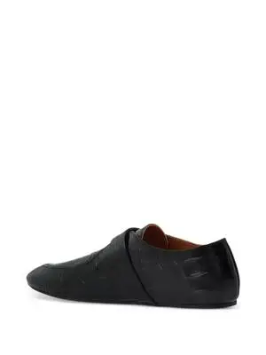 Marni Andy Croc-effect Buckled Ballet Flats
