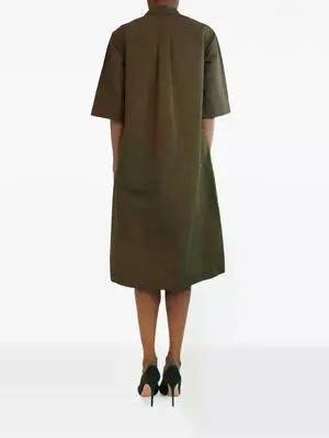 MARGARET HOWELL Pleated Twill Midi Dress